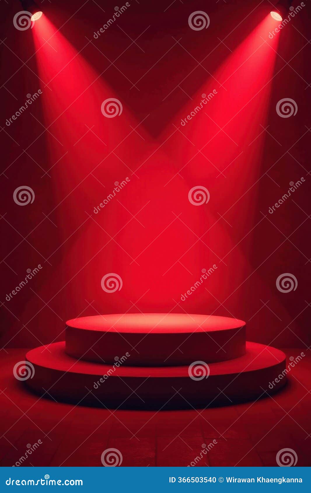 Spotlight Backdrop. Illuminated Blue Stage. Background For Displaying ...