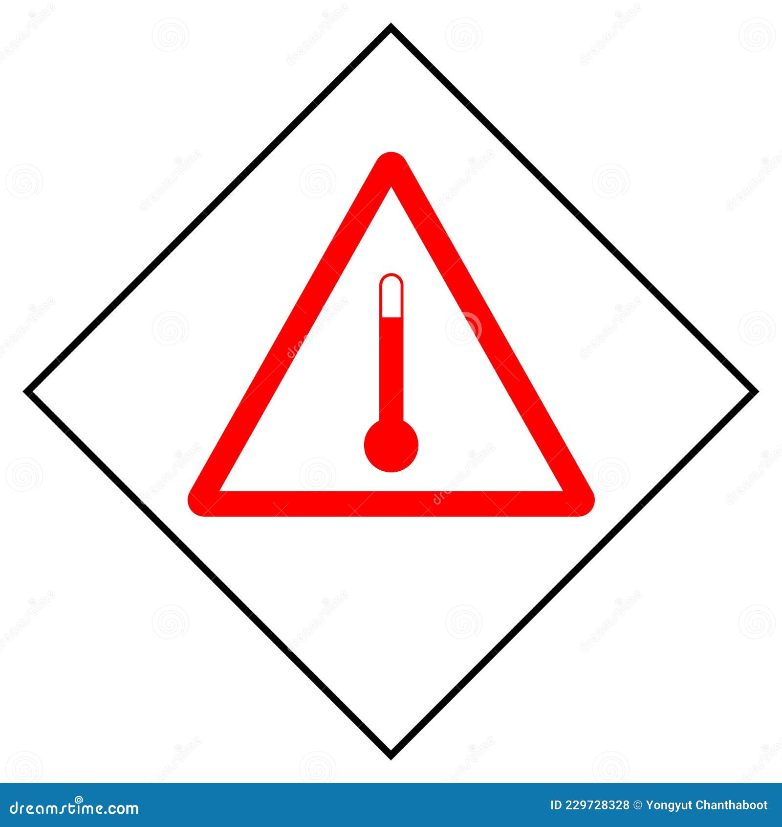 Elevated Temperature Symbol Sign, Vector Illustration, Isolate on White ...