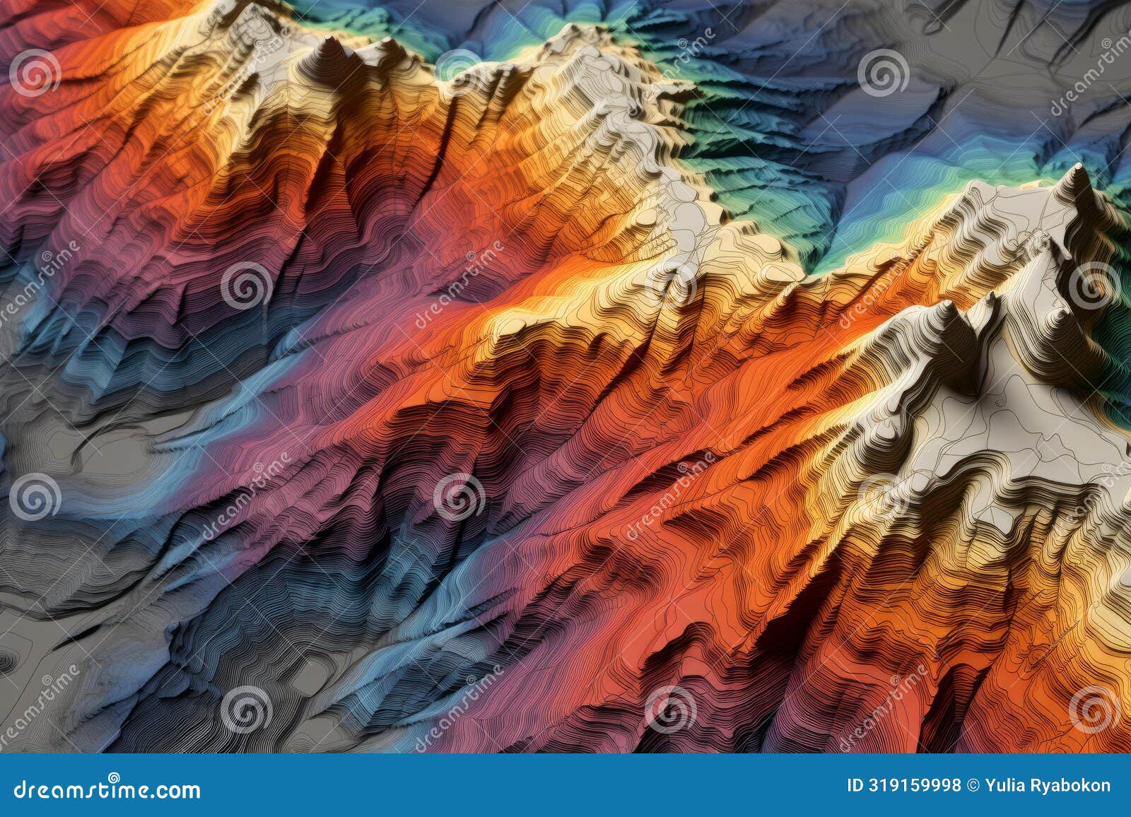 Elevated Topographic Height Map. Generate Ai Stock Photo ...