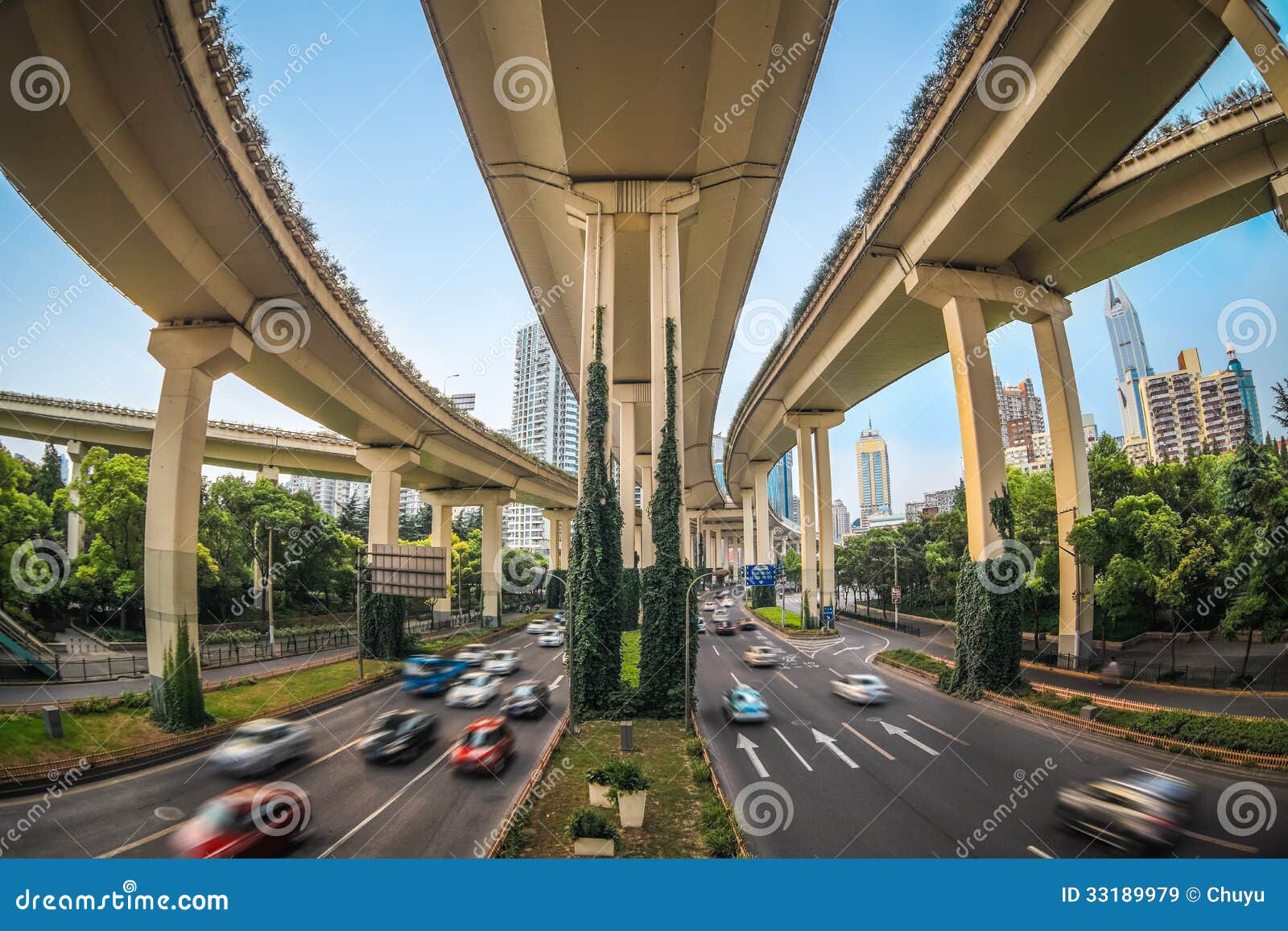 Elevated traffic highway stock image. Image of bridge - 33189979