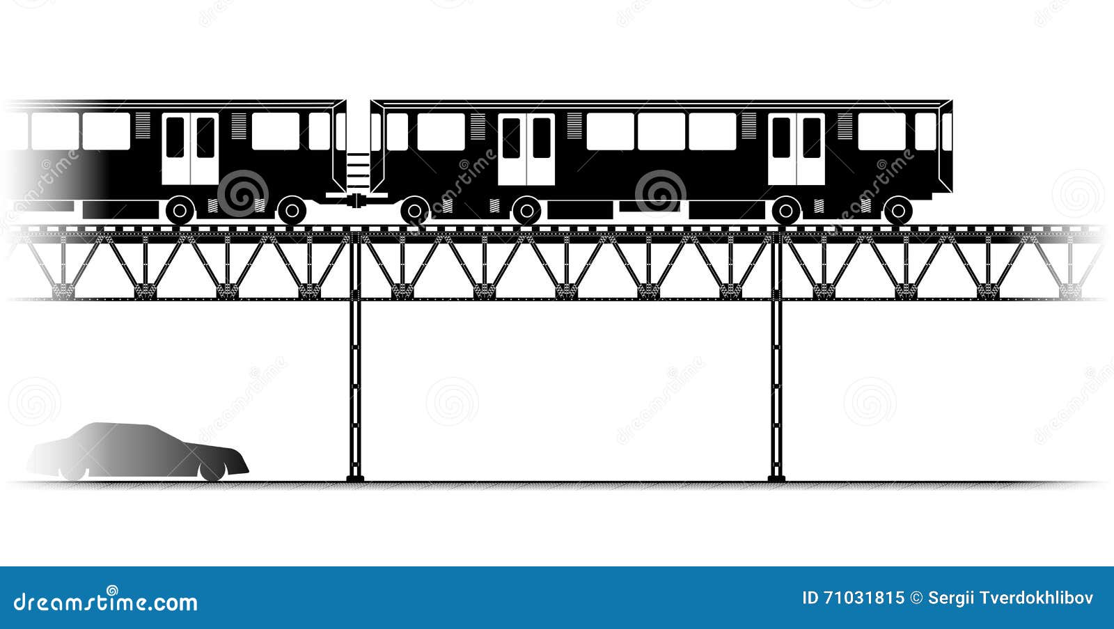 Silhouette Of Elevated Work Platform. Black Illustration Of Hydraulic ...