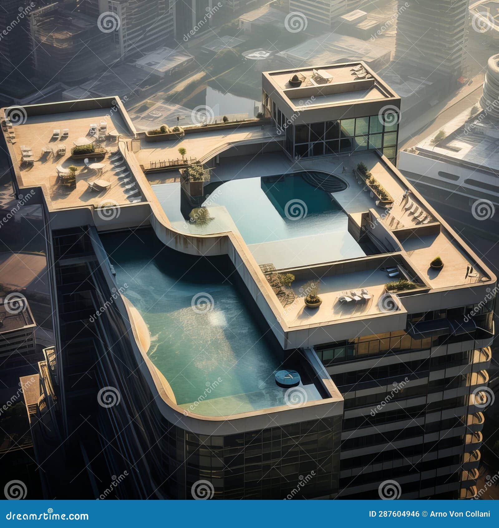 Elevated Tranquility: Rooftop Oasis - 2-Level Luxurious Pool Atop ...