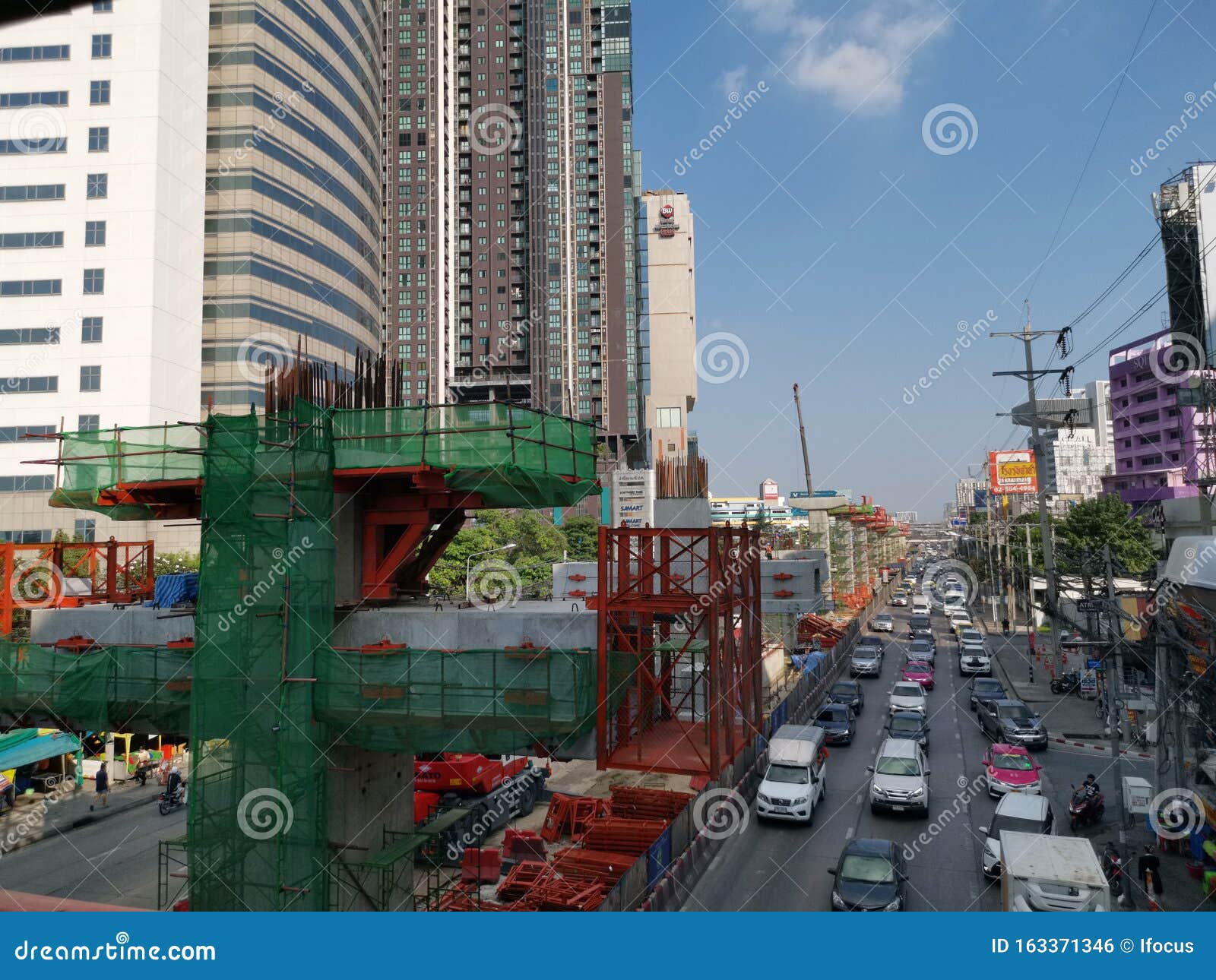 Elevated Transportation System Construction Site Editorial Photo ...