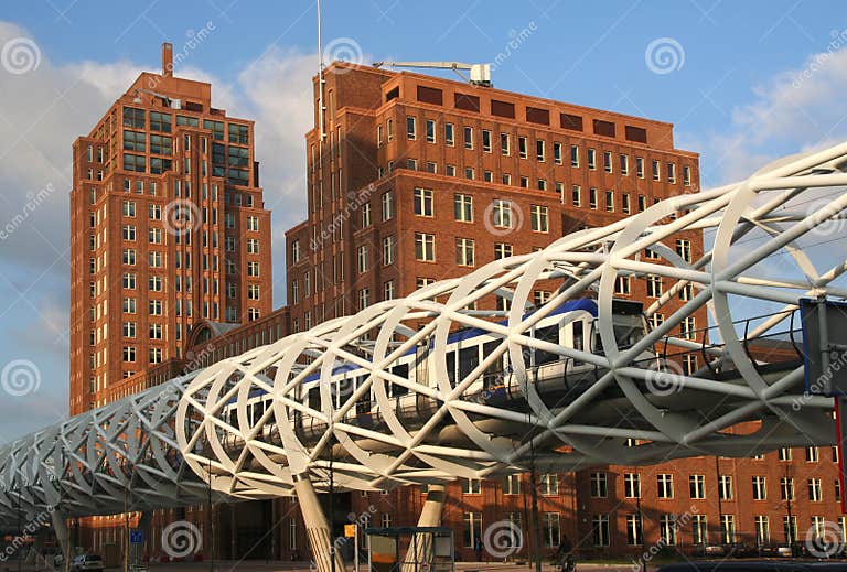 Elevated Trolley stock image. Image of rail, travel, buildings - 3853827