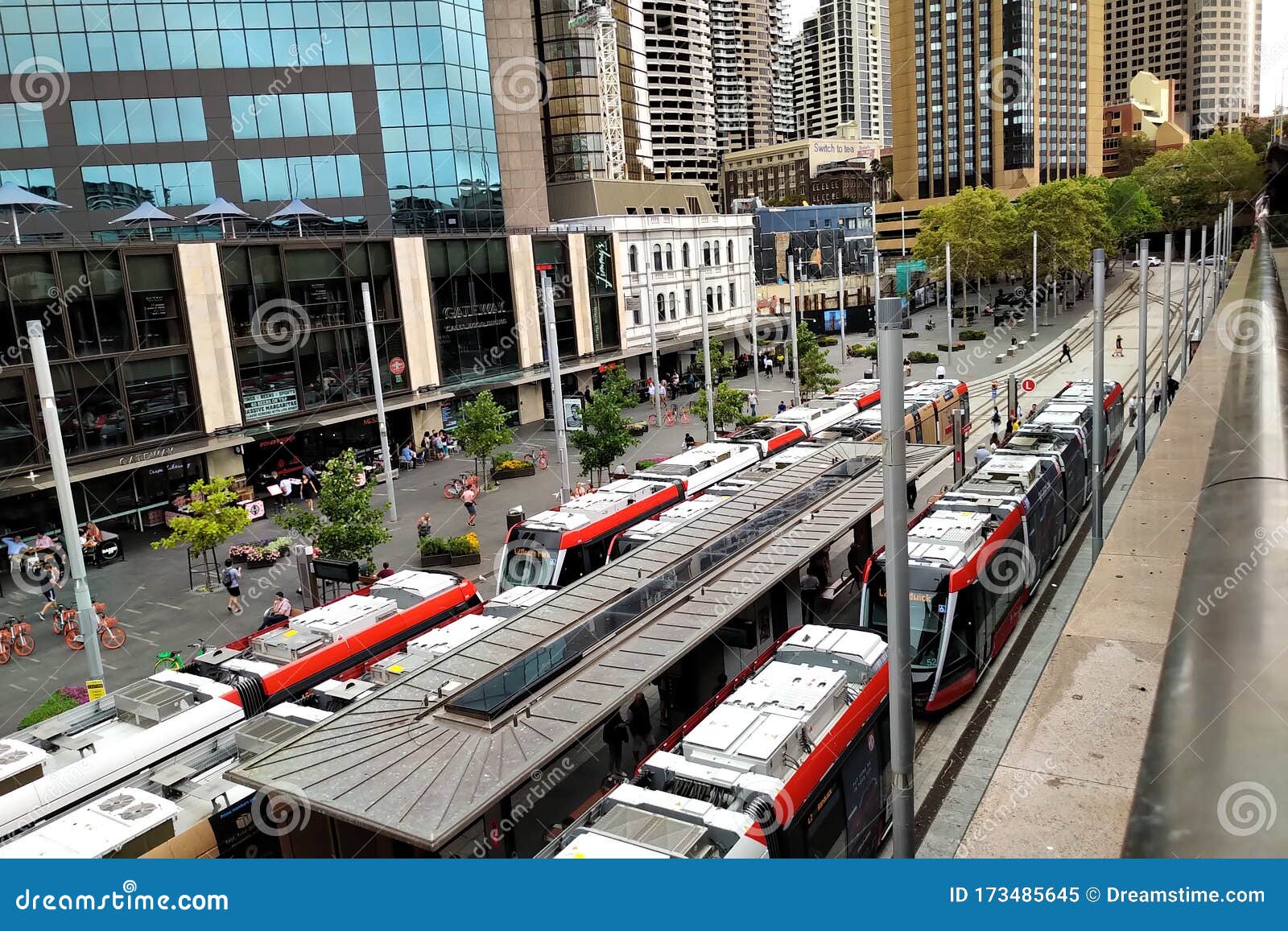 Elevated View of Circular Quay Tram Sto Editorial Image - Image of quay ...