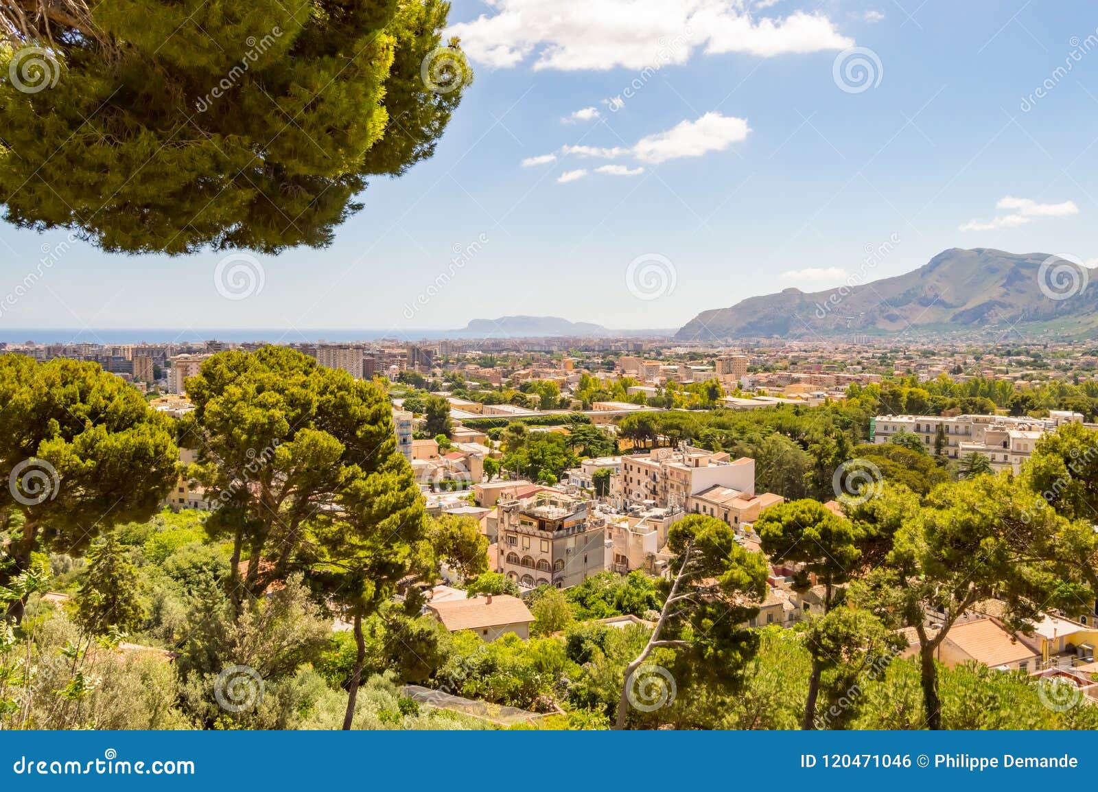 Elevated View of the City of Palermo Stock Photo - Image of church ...
