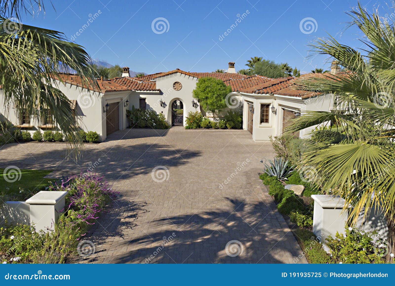 Elevated View of Luxury a Villa Stock Image - Image of scenic, head ...