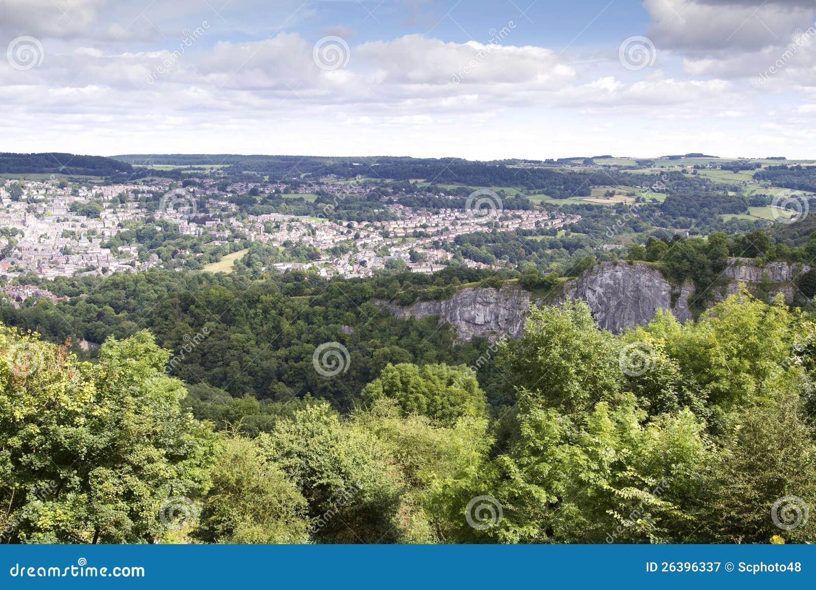 Elevated view of Matlock stock image. Image of scenic - 26396337