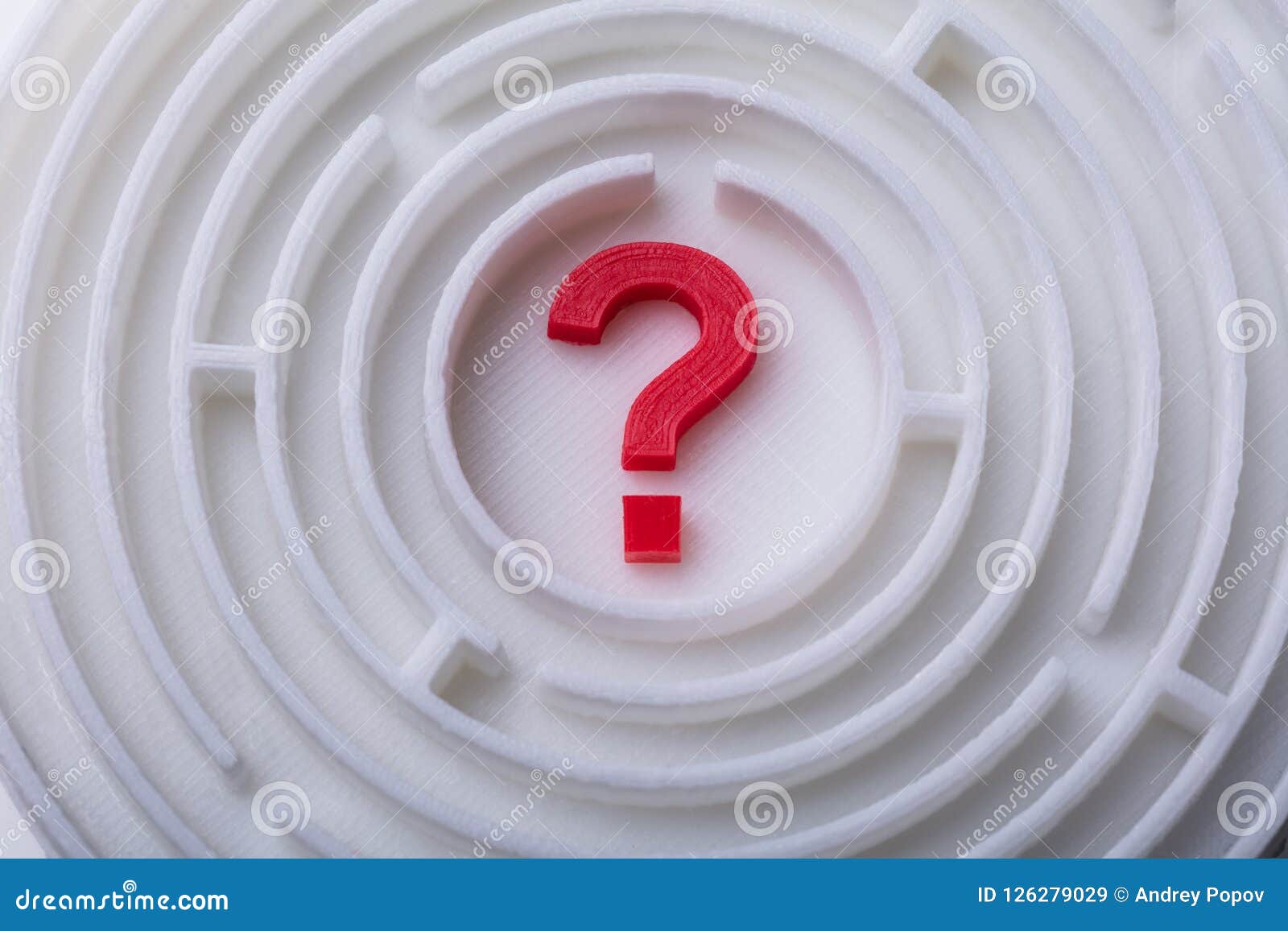 Maze and Red Question Mark stock image. Image of curiosity - 126279029