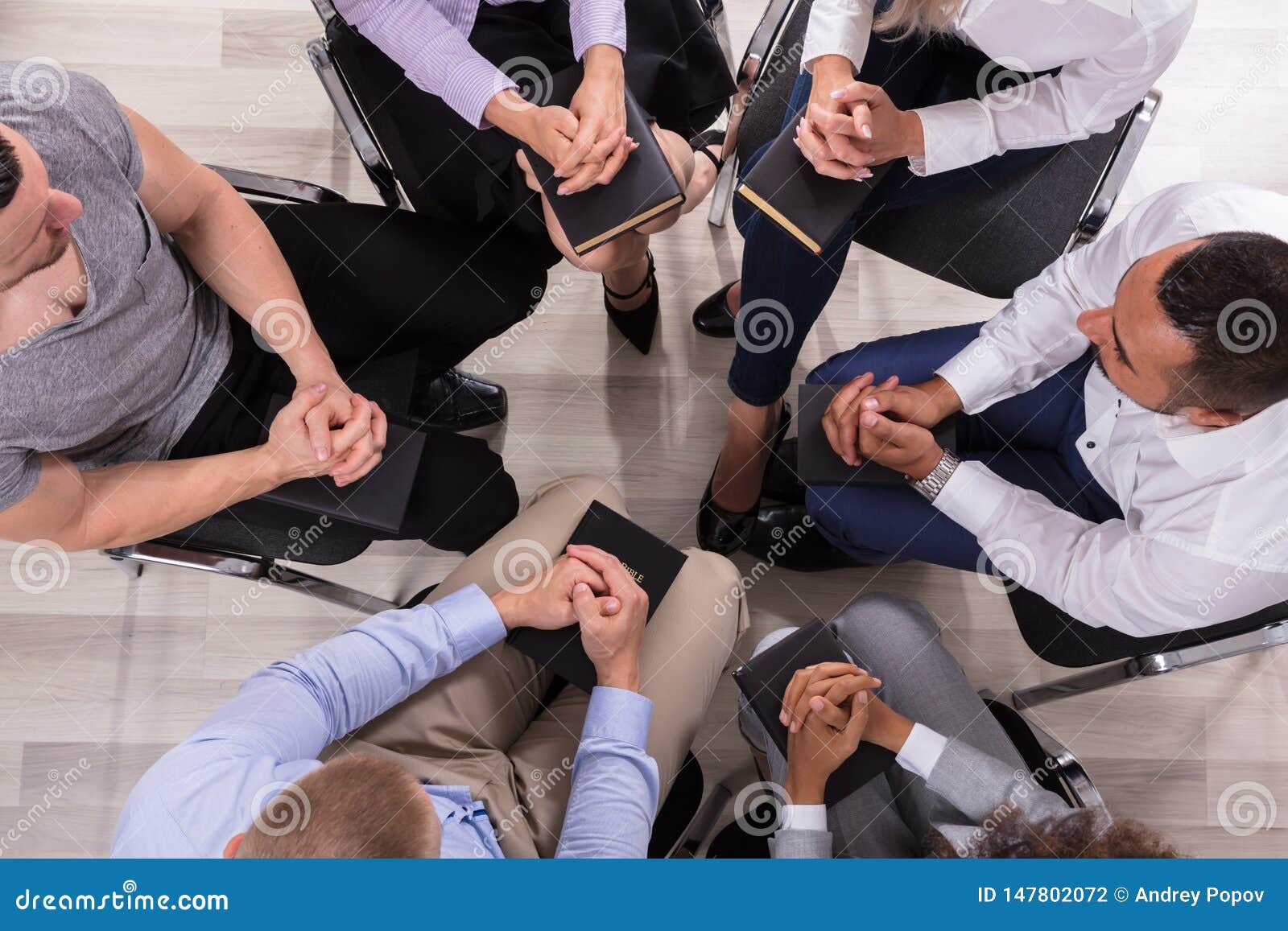 Group of People Praying Together Stock Photo - Image of black, diverse ...
