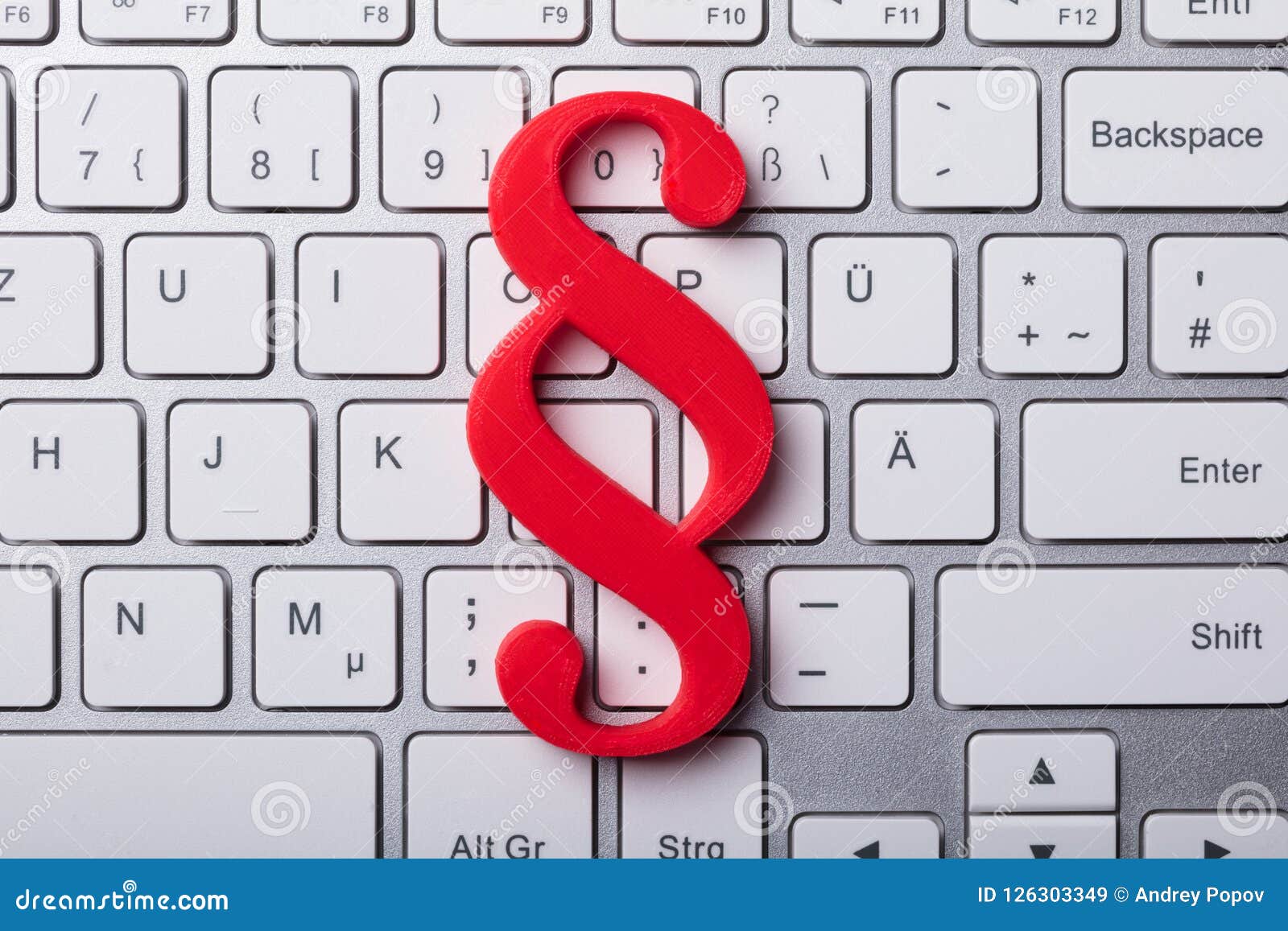 Elevated View of Red Paragraph Symbol Stock Image - Image of closeup ...