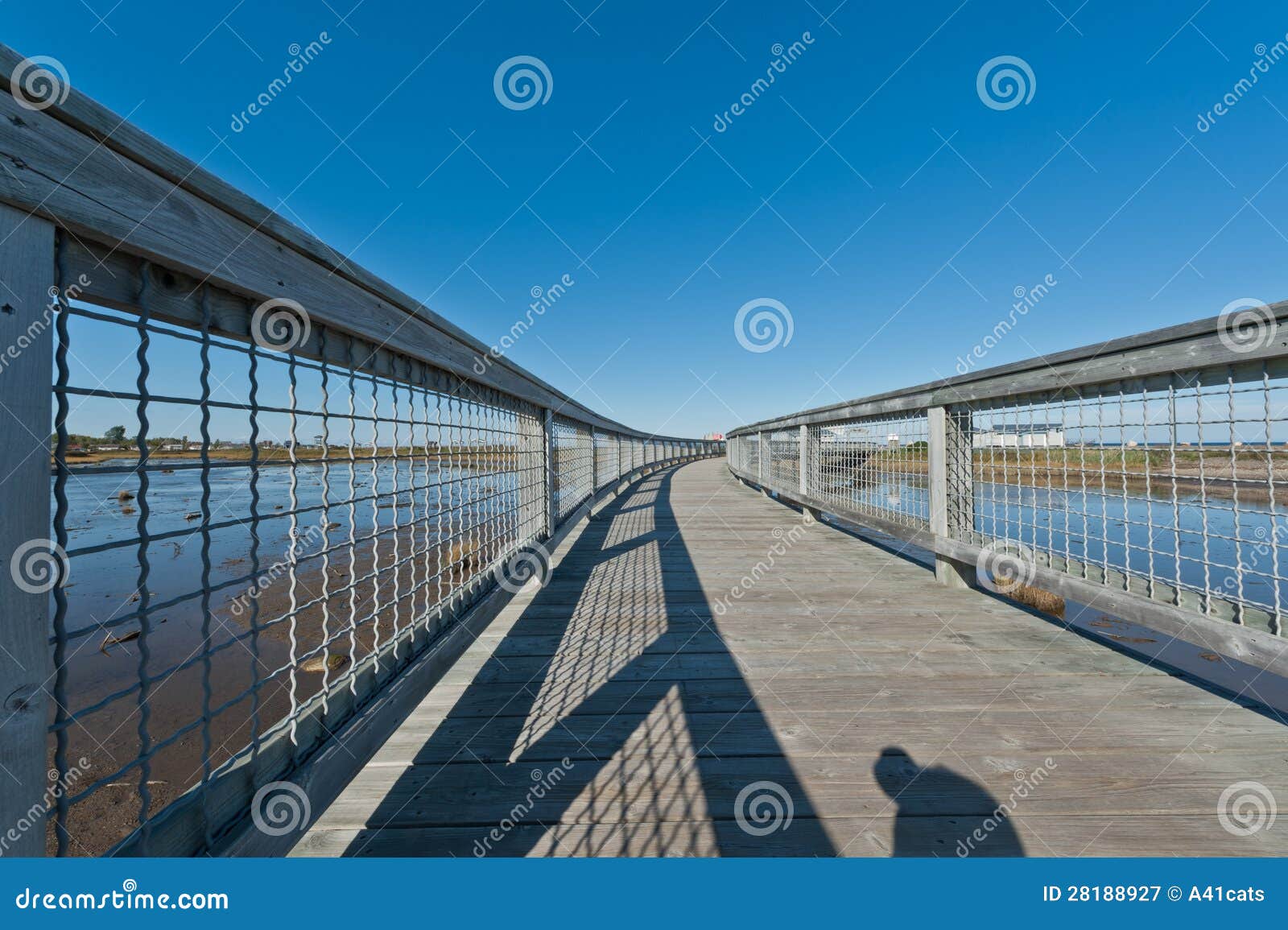 Elevated walkway stock image. Image of metal, marsh, handrail - 28188927