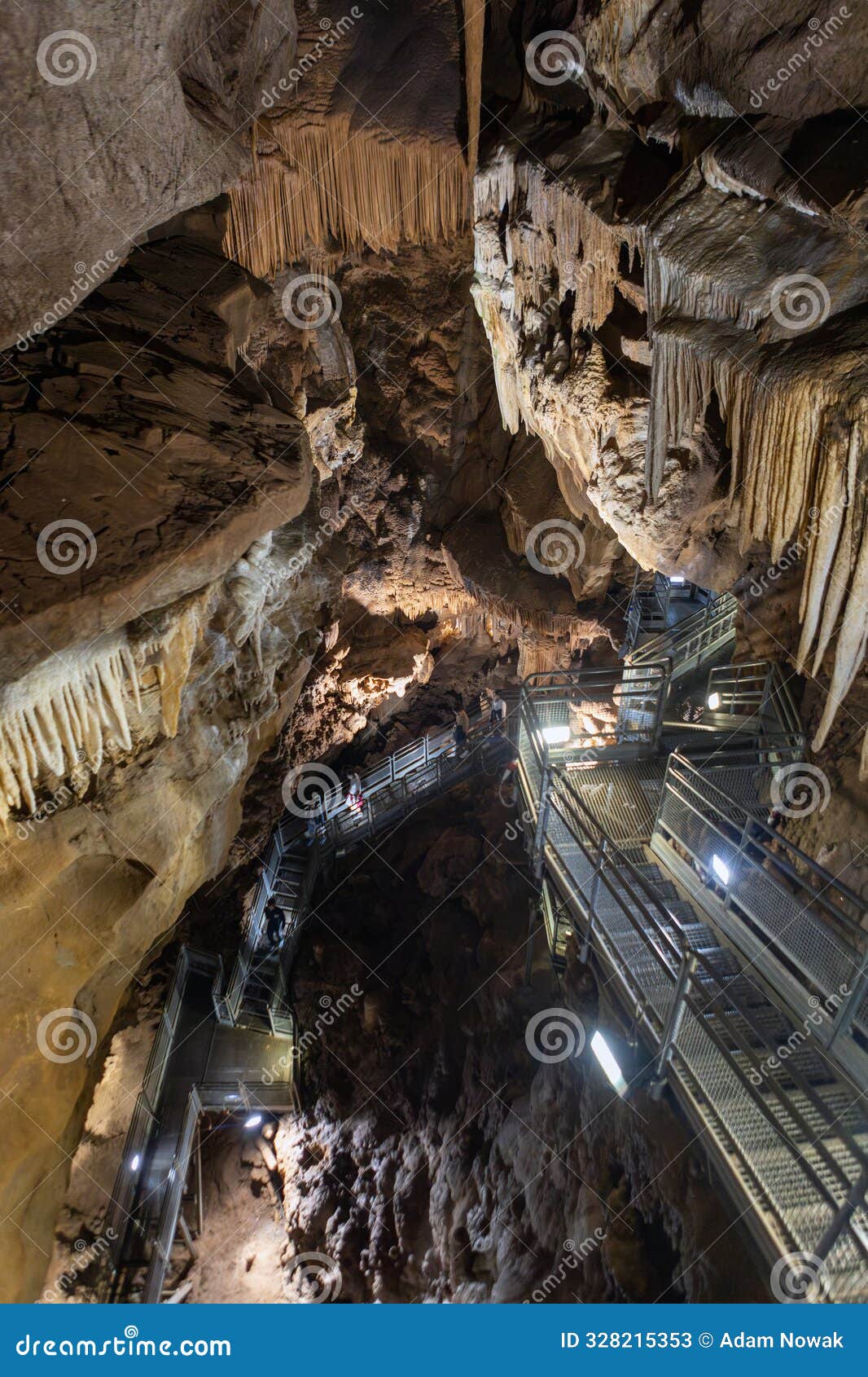 Elevated Walkway in Su Mannau Cave Stock Image - Image of sardinia ...