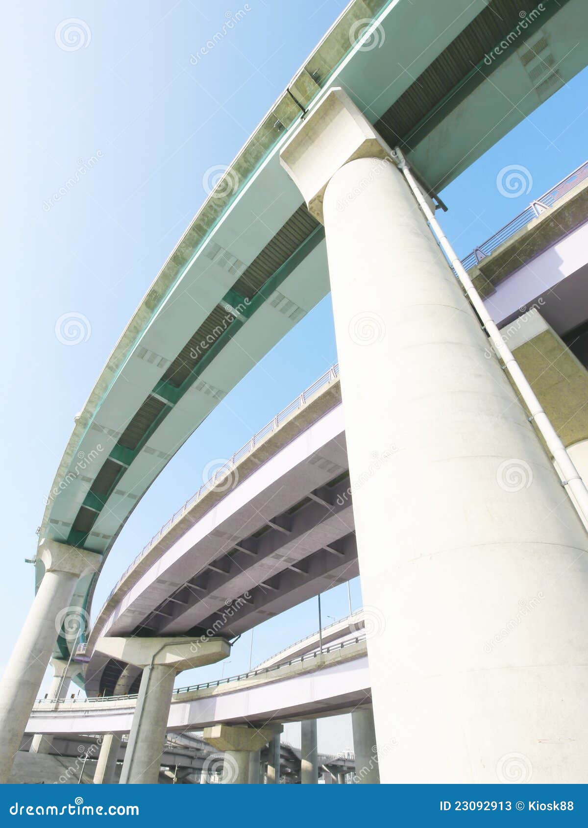 Elevated way stock image. Image of blue, overpass, curve - 23092913