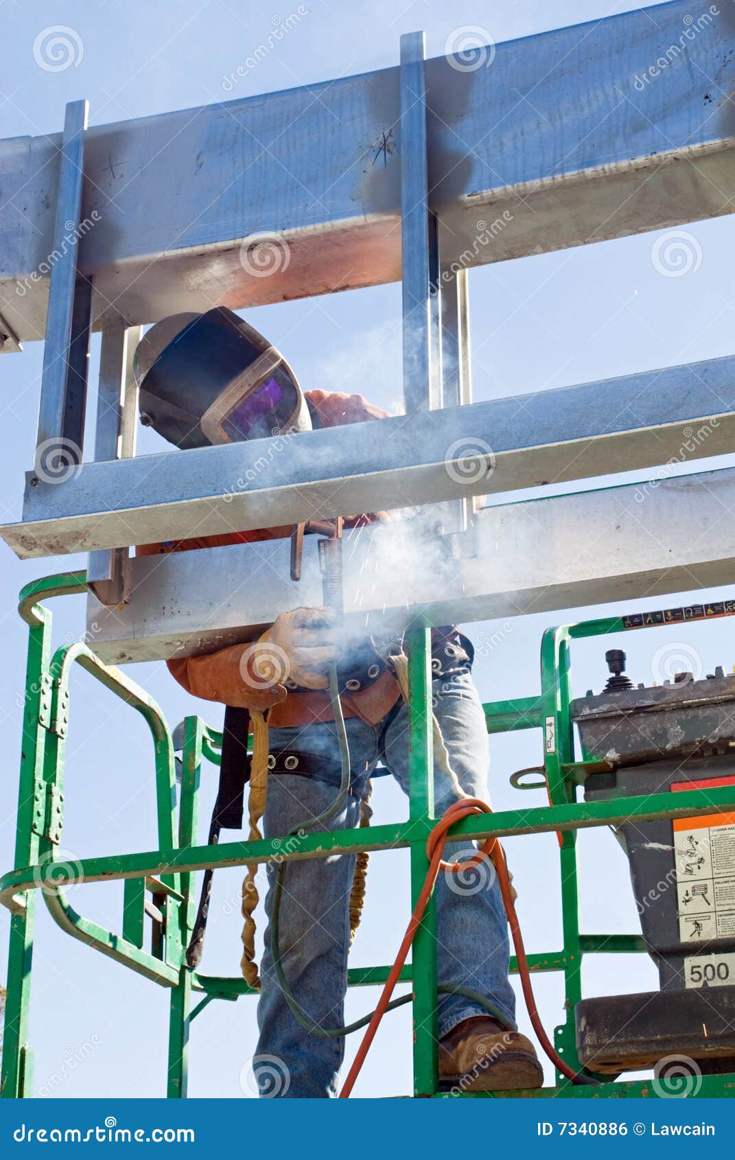 Elevated Welding stock photo. Image of girder, industry - 7340886