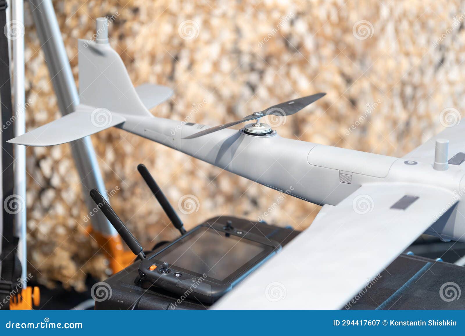Elevated Work Platform with Control Panel. Stock Image - Image of ...