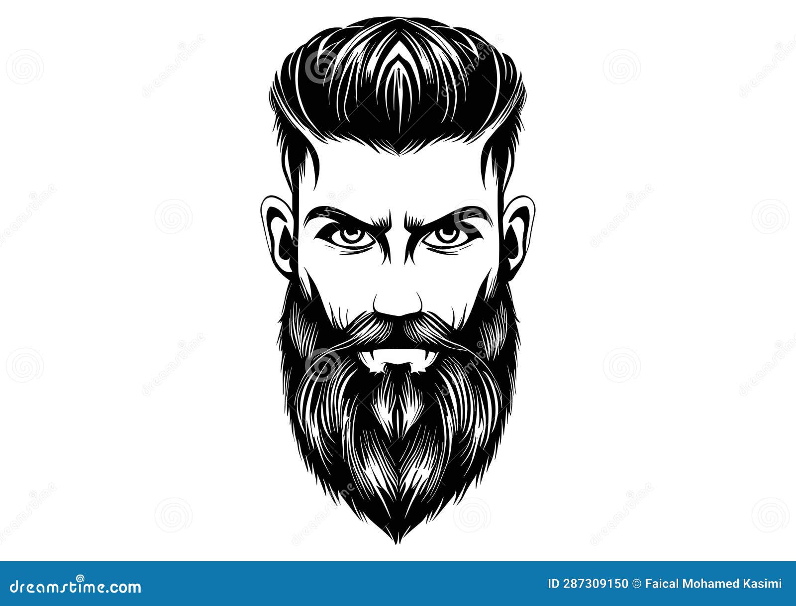 Elevating Beard Aesthetics: Vector Logos Stock Illustration ...