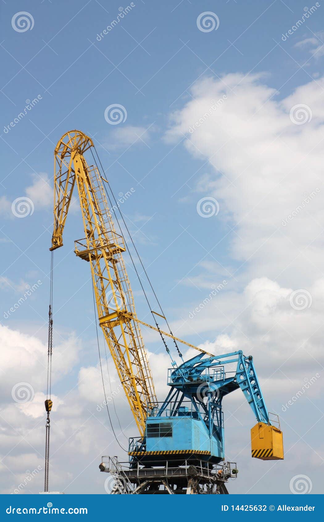 The elevating crane stock photo. Image of transportation - 14425632