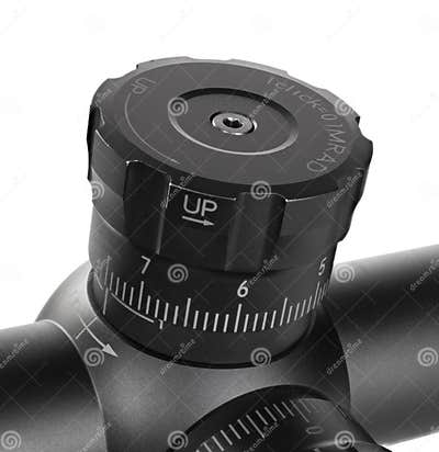 Elevation Adjustment Dial on a Rifle Scope Stock Photo - Image of ...