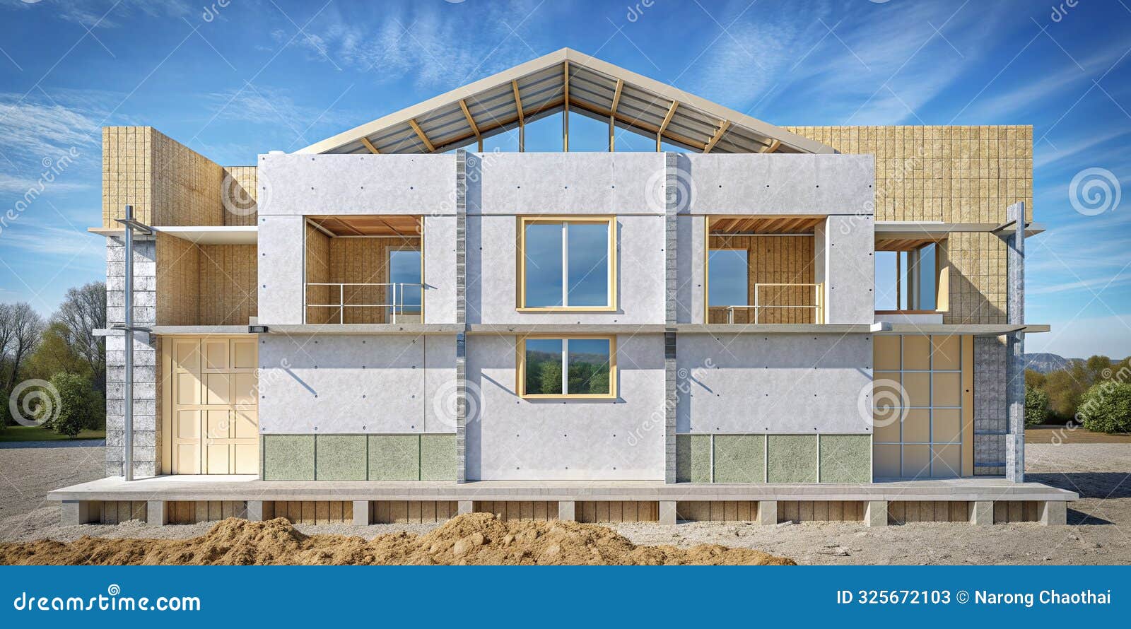 Elevation of the Building Styrofoam Insulation AI-Generated Content ...