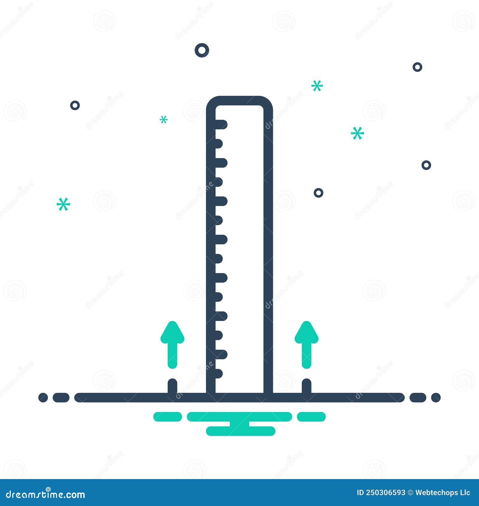 Mix Icon for Elevation, Height and Chart Stock Illustration ...
