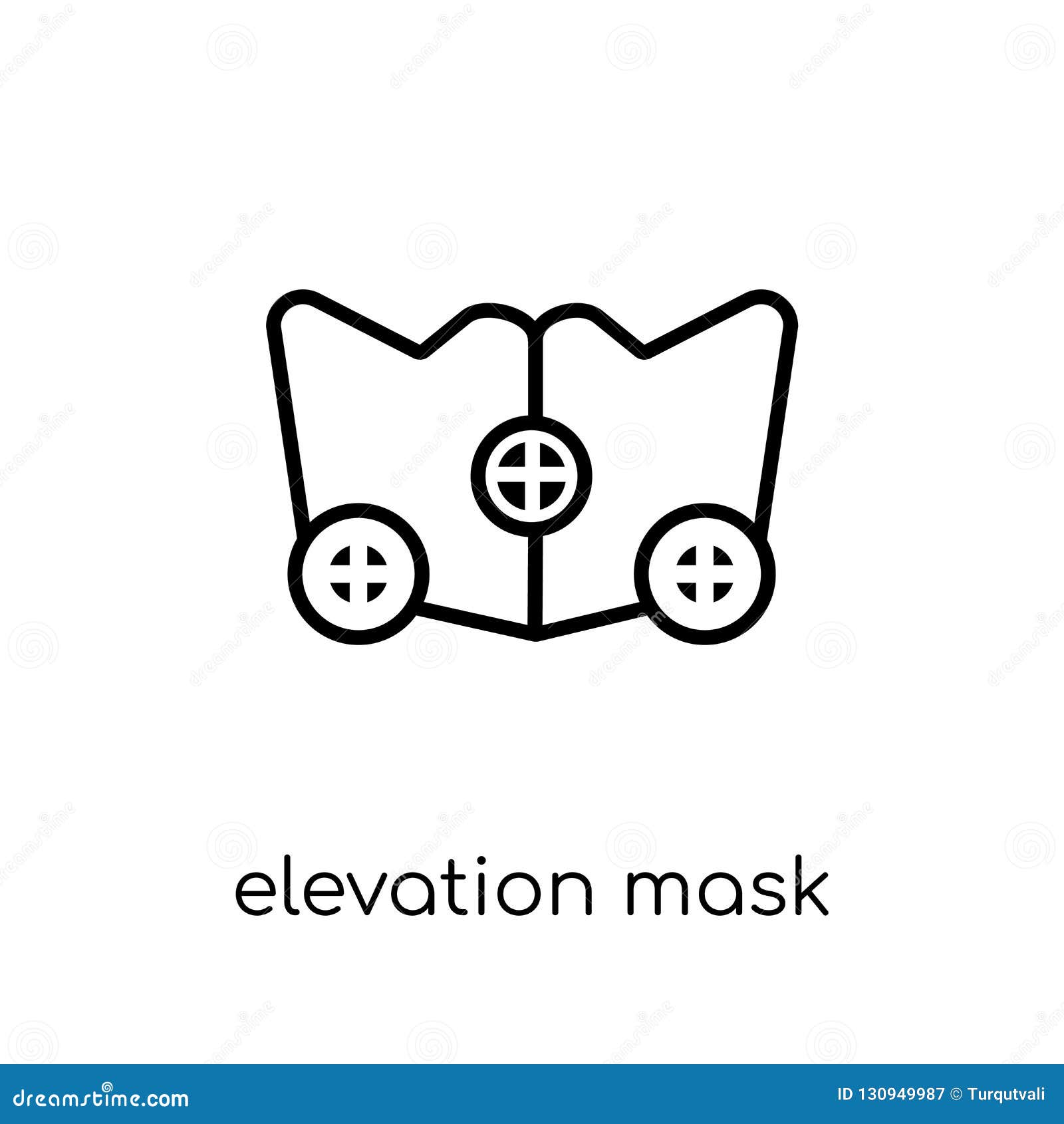 Elevation Mask Icon. Trendy Modern Flat Linear Vector Elevation Stock ...