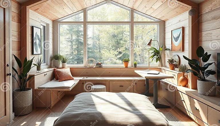 Elevation Rendering of a Z- Shaped Study Table with Built-in Wall ...