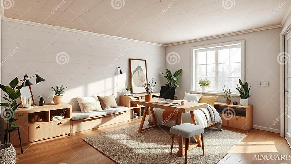 Elevation Rendering of a Z-shaped Study Table Stock Illustration ...