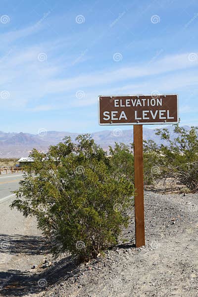 Elevation Sea Level Sign stock photo. Image of clouds - 18745152