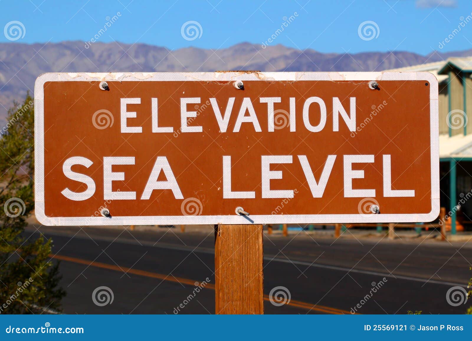 Elevation Sea Level Sign stock image. Image of california - 25569121