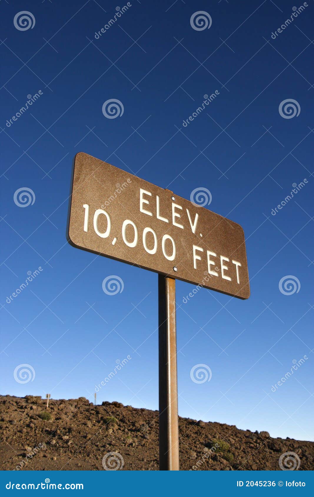 Elevation Sign Against Sky. Stock Image | CartoonDealer.com #2045239