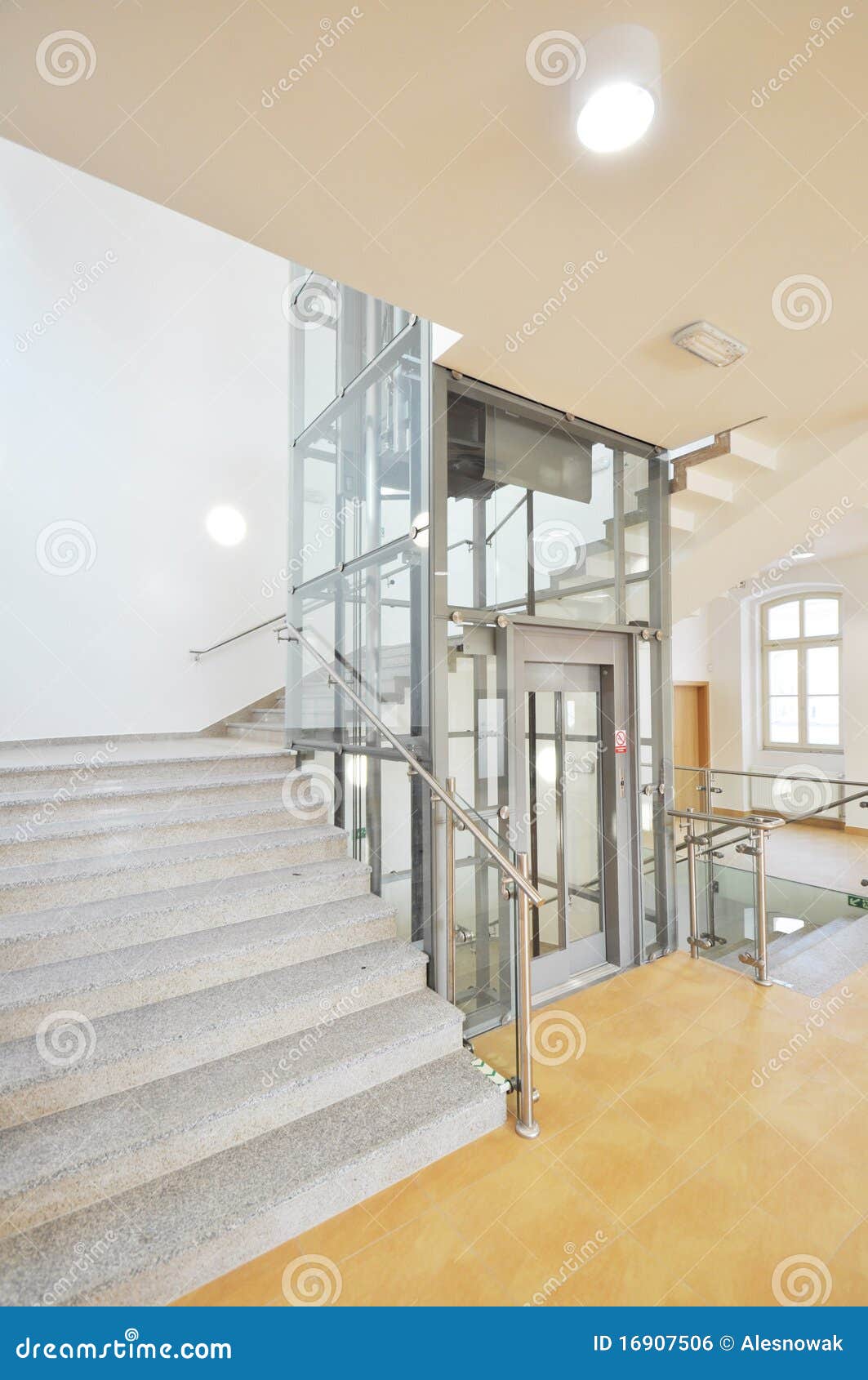 Elevator stock photo. Image of reflecting, entry, panorama - 16907506