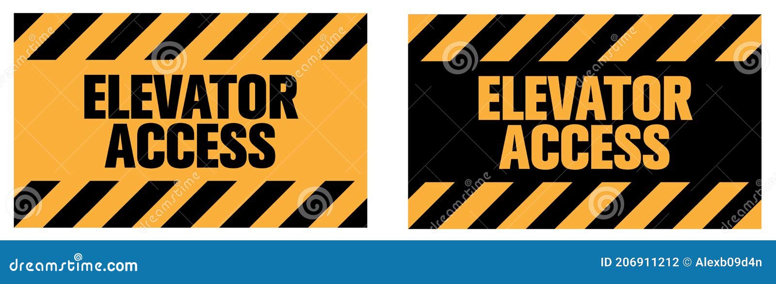 Elevator Access Warning Sign. Stock Vector - Illustration of sign ...