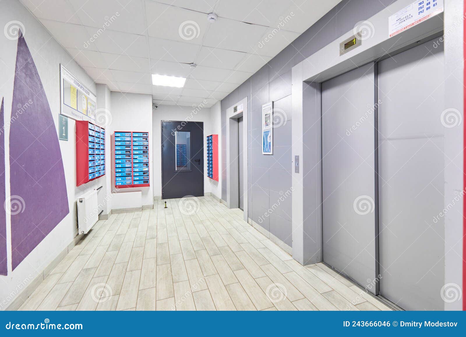 An Elevator Area in a Residential Complex Stock Photo - Image of ...