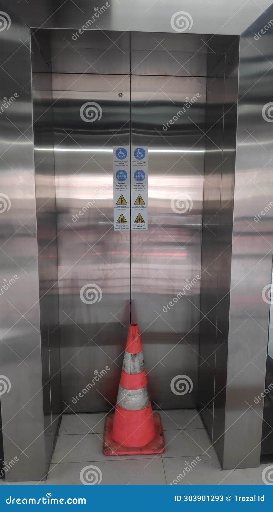 While the Elevator is Being Repaired Stock Image - Image of engine ...