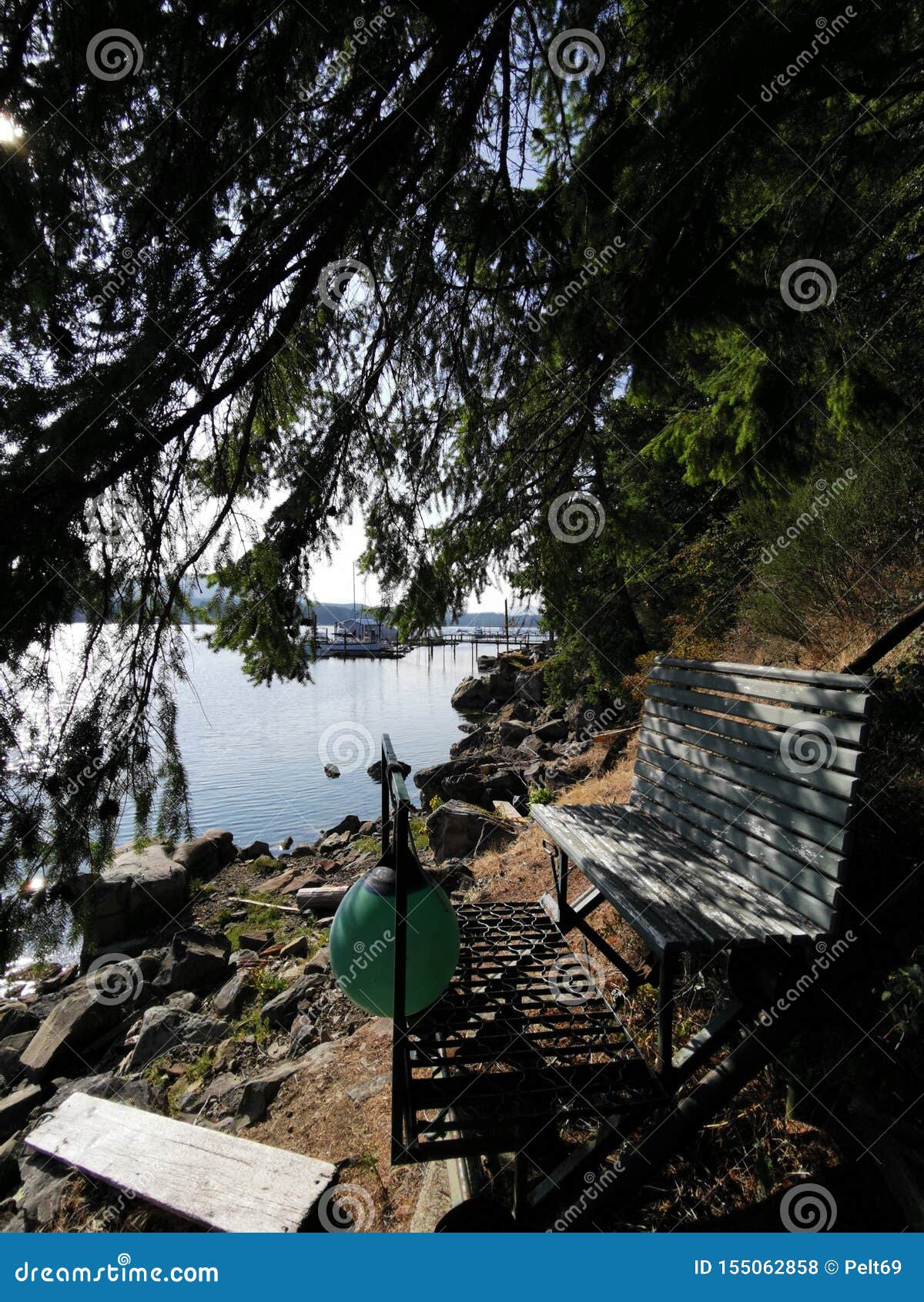Elevator bench stock photo. Image of island, bench, cable - 155062858