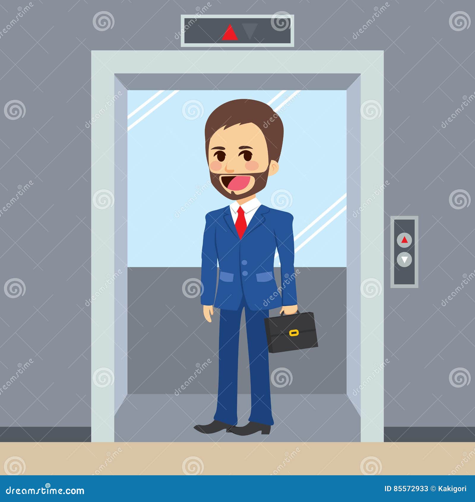 Elevator Businessman stock vector. Illustration of professional - 85572933