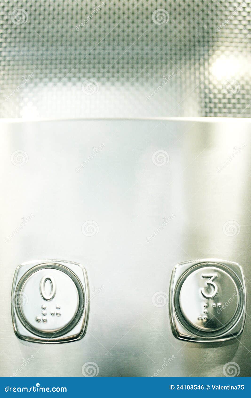 Three Elevator Doors In A Residential Building. Wide-angle View Of ...