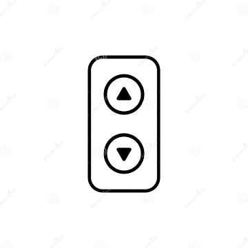 Elevator Button Icon Vector Stock Vector - Illustration of icon ...