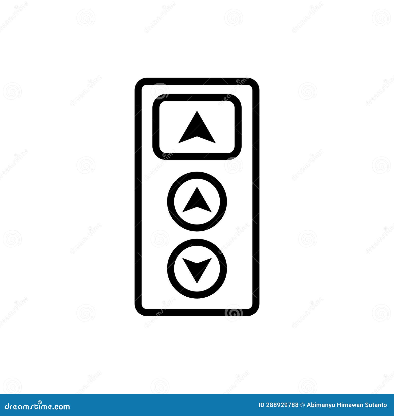 Elevator Button Icon Vector Stock Vector - Illustration of panel, hall ...