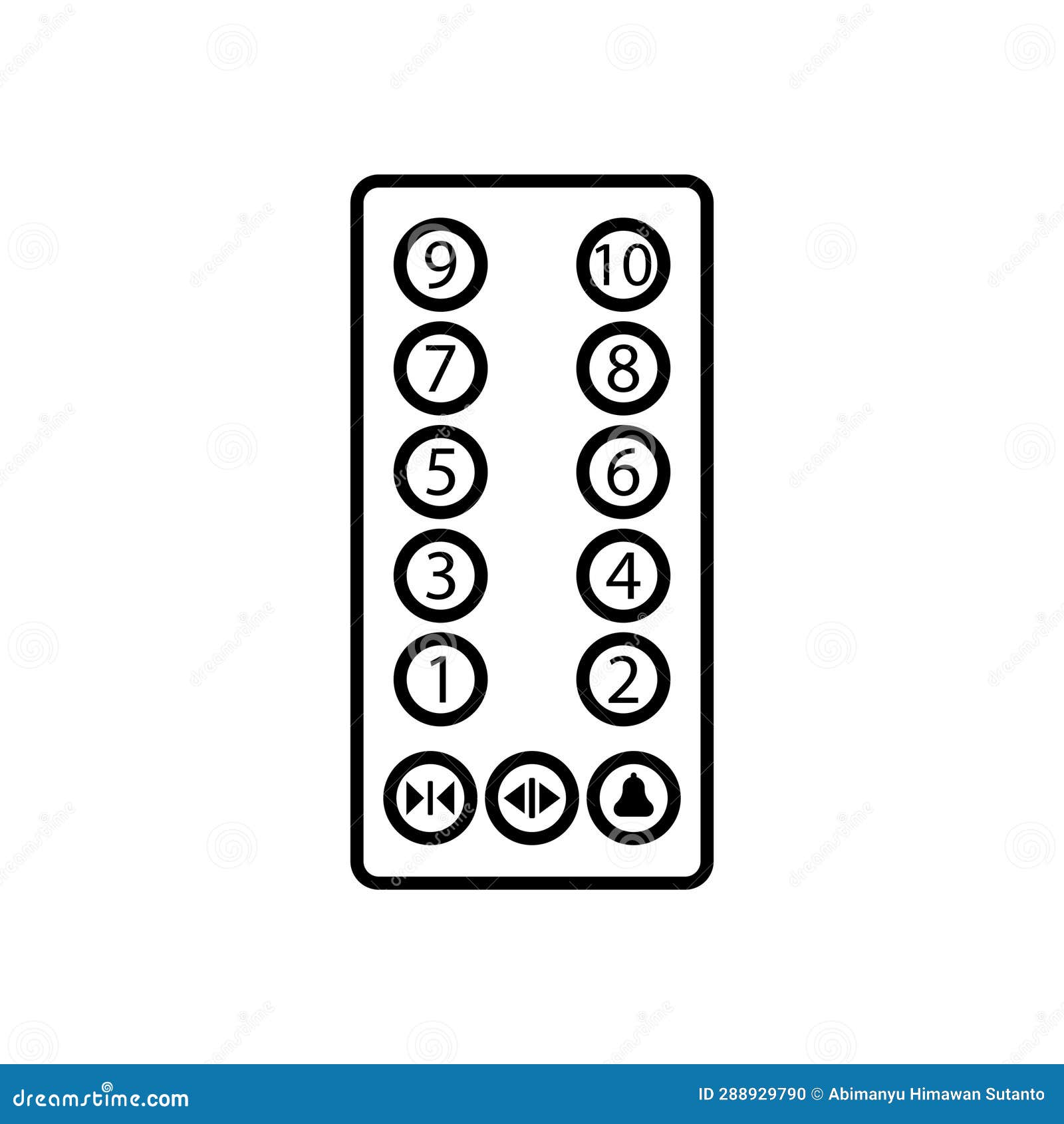 Elevator Button Icon Vector Stock Illustration - Illustration of shiny ...