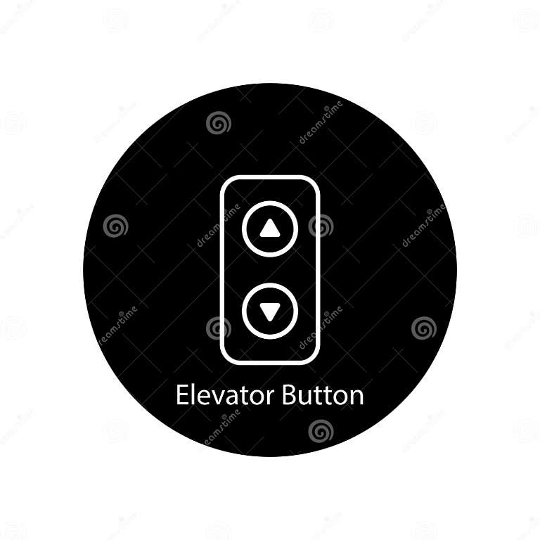 Elevator Button Icon Vector Stock Vector - Illustration of control ...