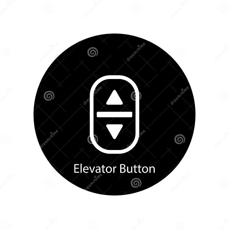 Elevator Button Icon Vector Stock Vector - Illustration of icon ...