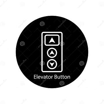 Elevator Button Icon Vector Stock Vector - Illustration of vector, hall ...