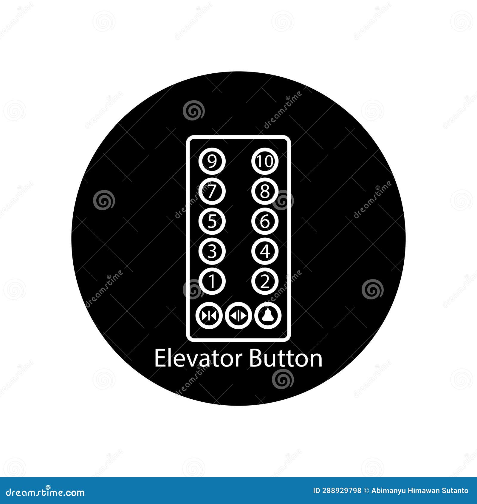 Elevator Button Icon Vector Stock Illustration - Illustration of icon ...