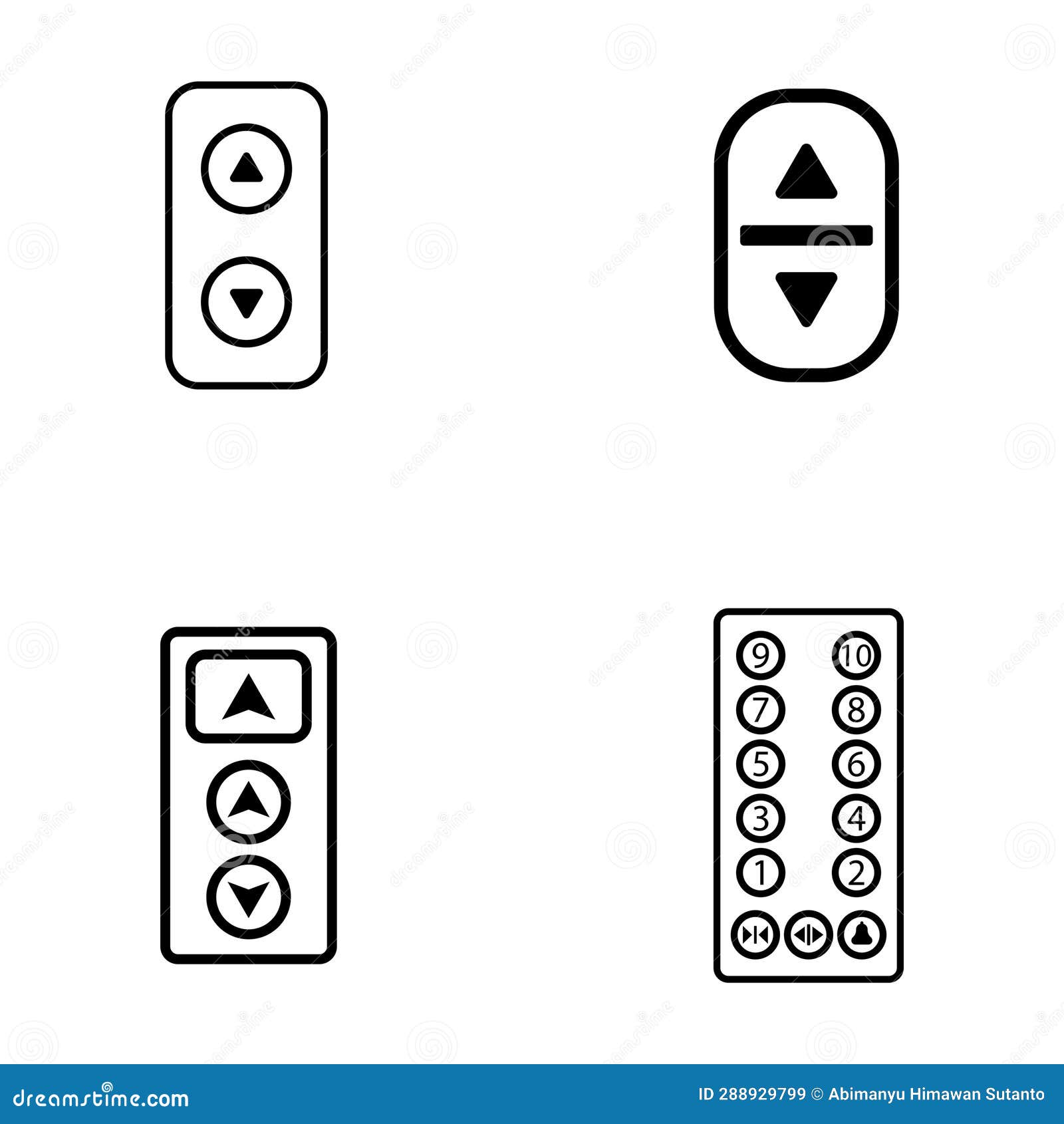 Elevator Button Icon Vector Stock Illustration - Illustration of ...