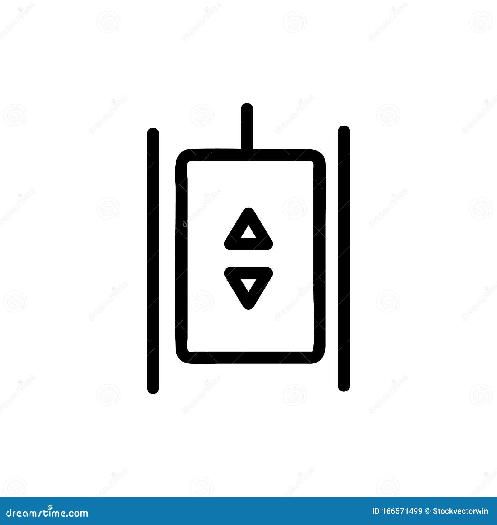 The Elevator Button is an Icon Vector Icon. Isolated Contour Symbol ...