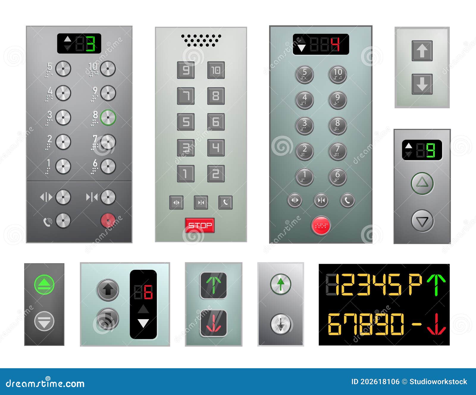 Elevator Button Panel Texture