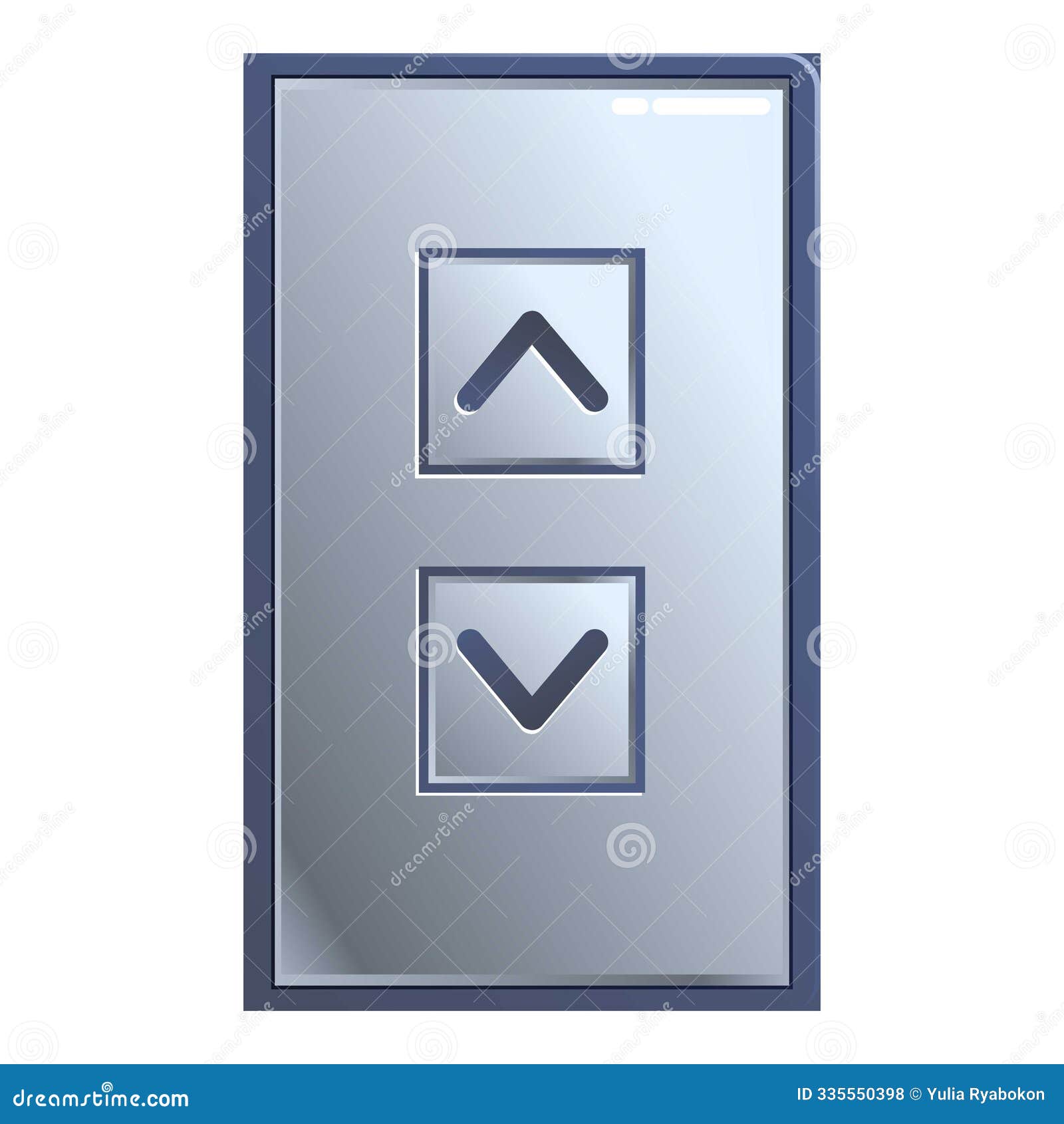 Elevator Button Panel Showing Up and Down Arrows Stock Illustration ...