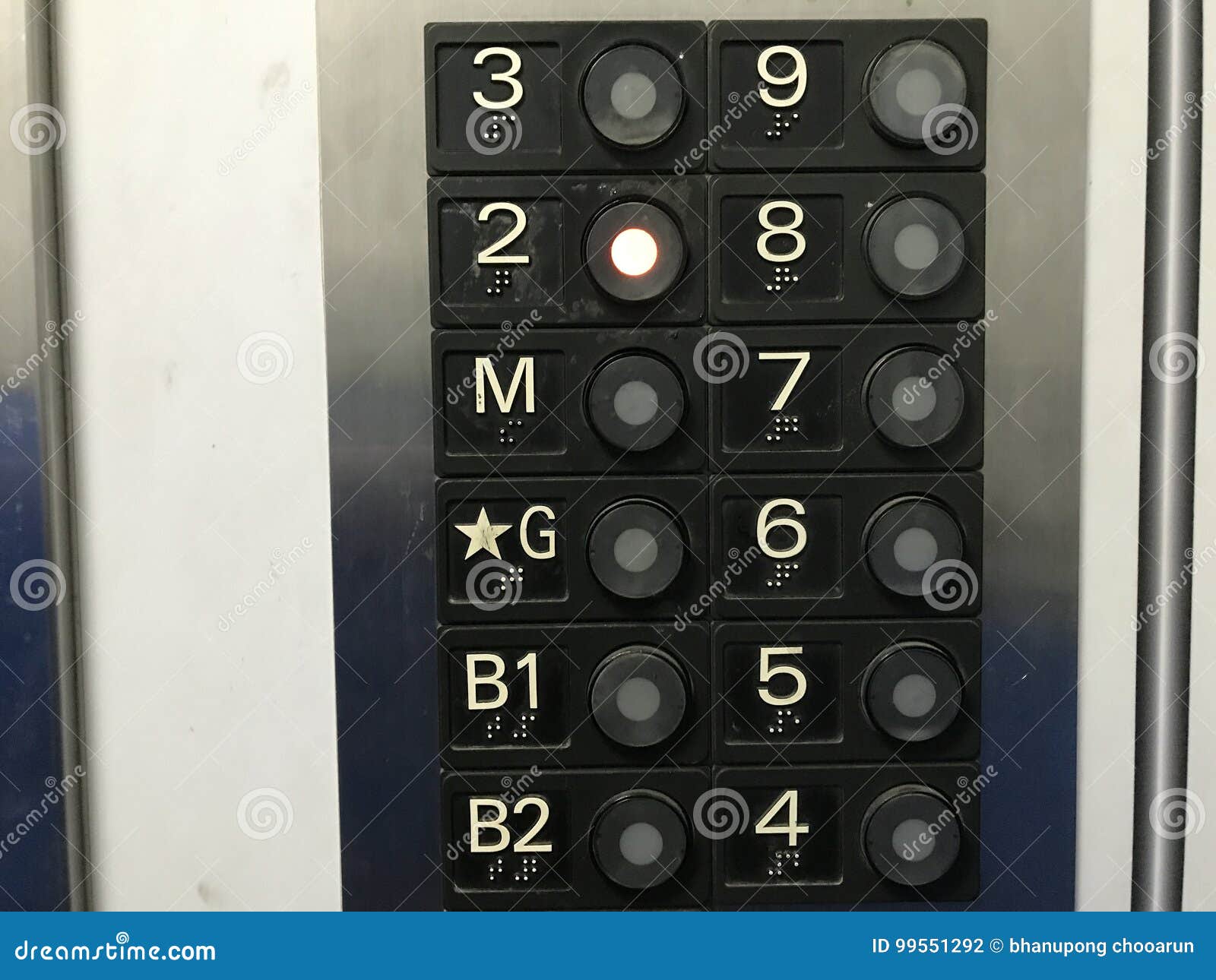 Elevator button stock photo. Image of sign, elevator - 99551292